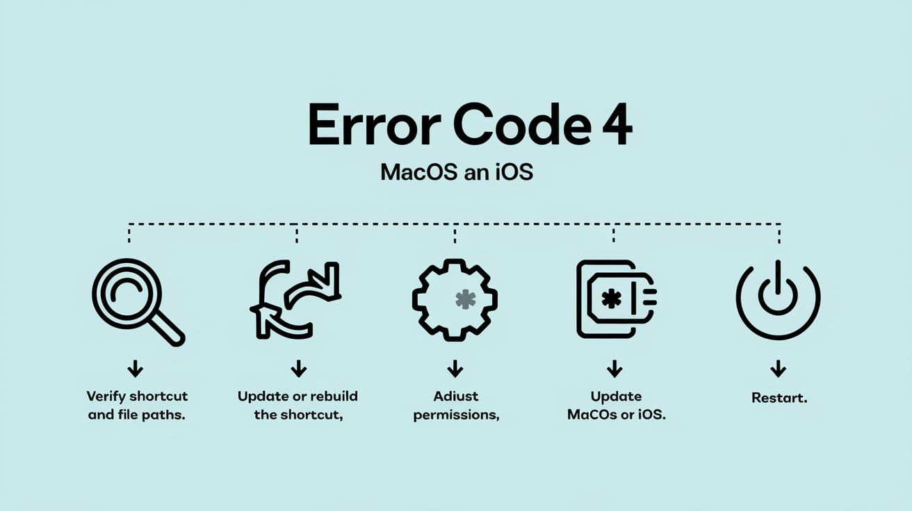 NSCocoaErrorDomain Mystery: Fix 'Shortcut Not Found' Error (Code 4) - Techvigas